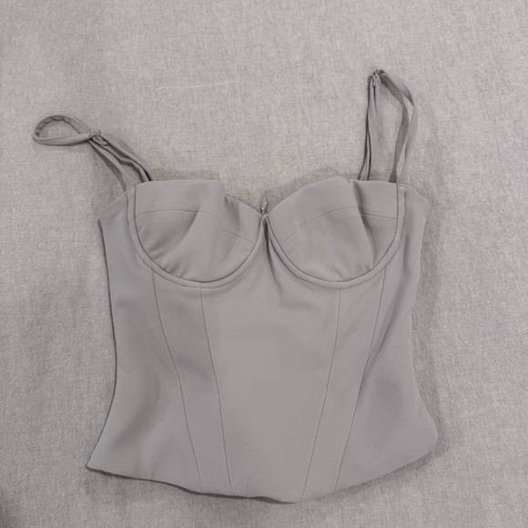 House of CB | Tops | House Of Cb Gray Corset Top | Poshmark